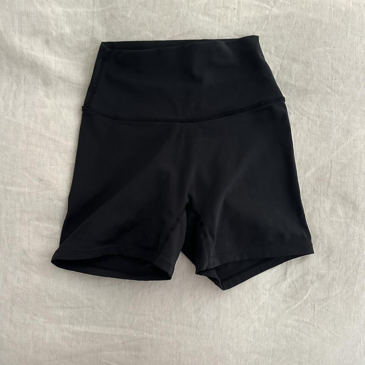 CSB Black high-waisted sportswear shorts... - Depop