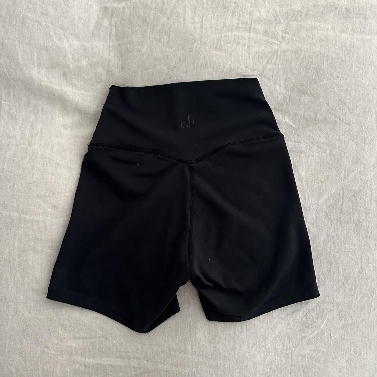 CSB Black high-waisted sportswear shorts... - Depop