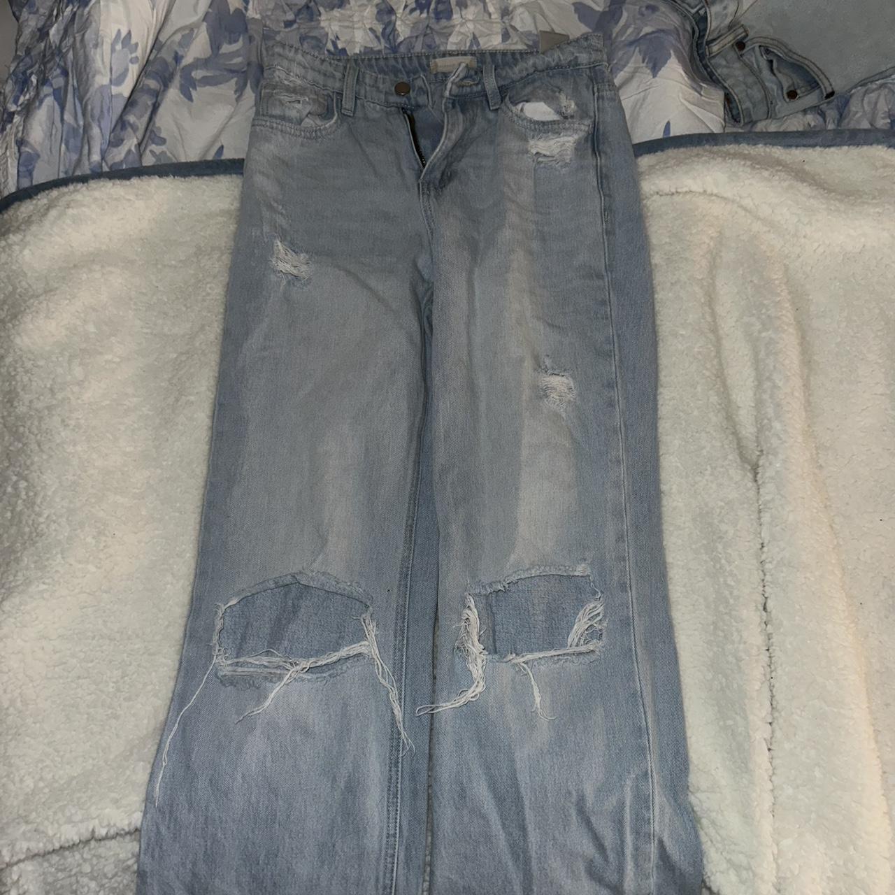 Altered state light wash high rise flare jeans, size... - Depop