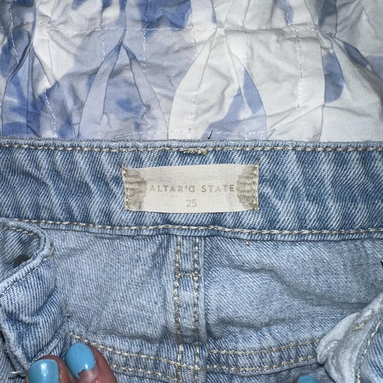 Altered state light wash high rise flare jeans, size... - Depop