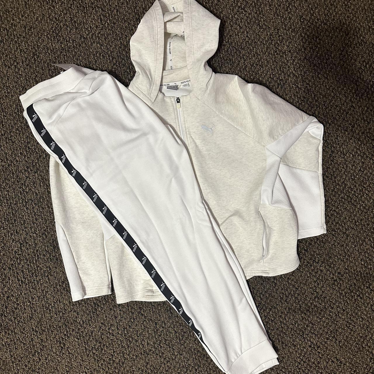 Bundle of Puma Jumpsuit Cream and white Perfect... - Depop