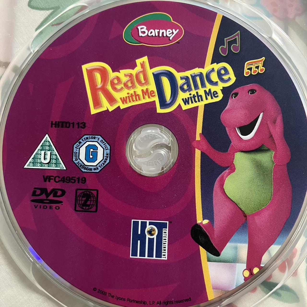 Barney the Dinosaur Read with me DVD - multicoloured... - Depop