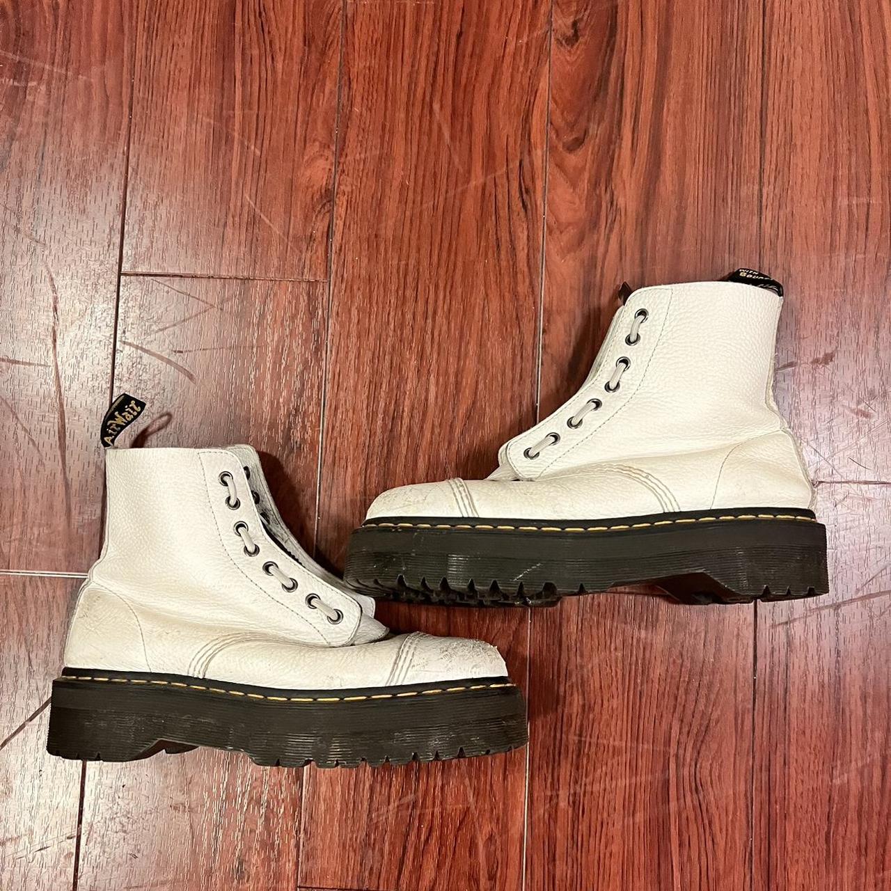 Dr. Martin platform boots in white! These chunky... - Depop