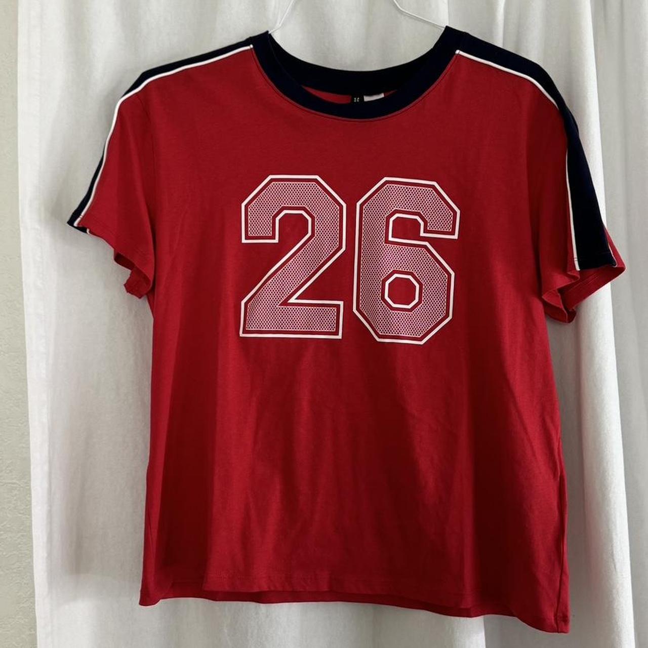 number jersey t shirt -cotton -size L -never worn - Depop