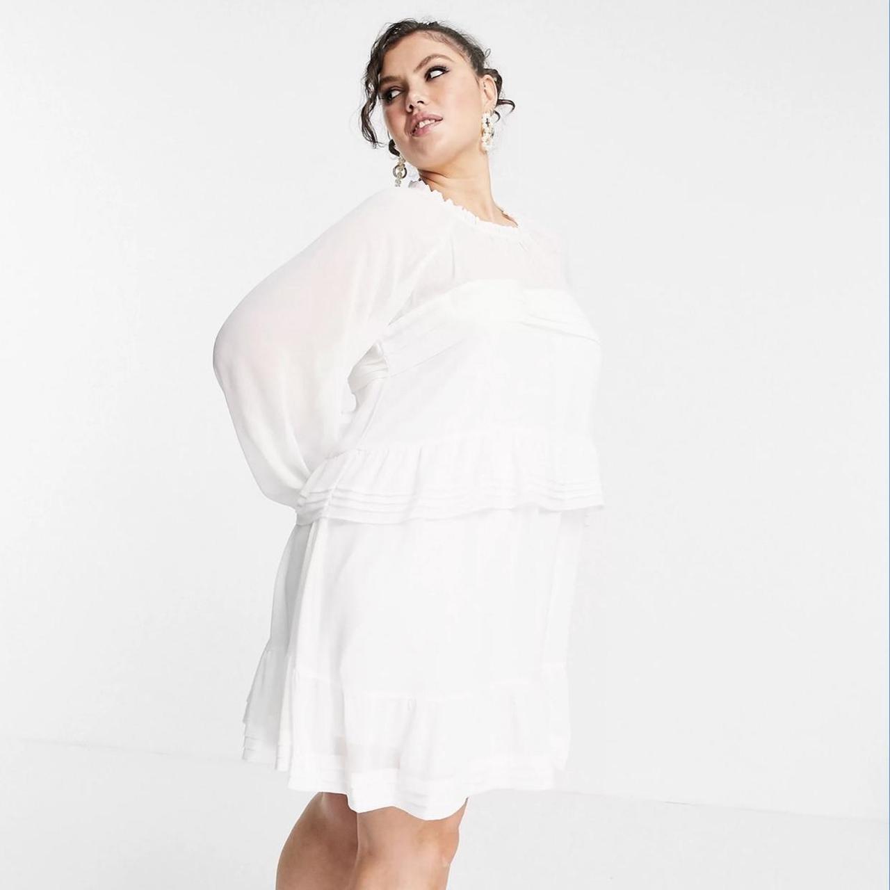 ASOS Plus Women's White Dress | Depop