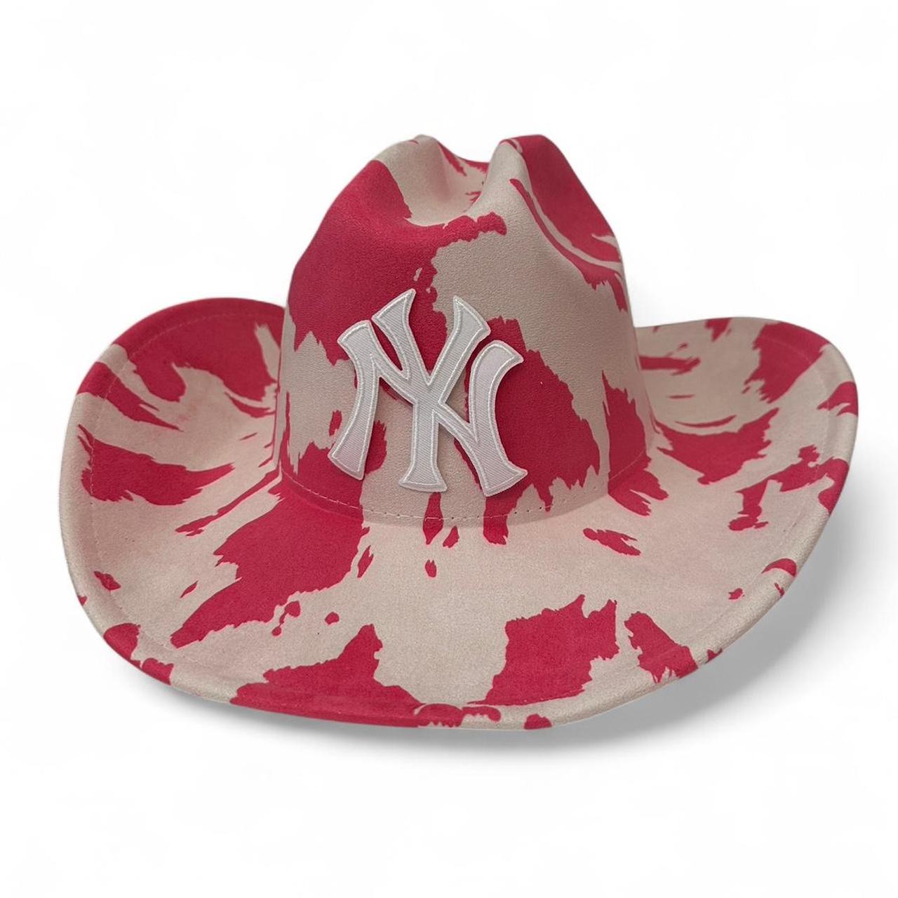 New York Yankees pink cow print cowboy hat #Yankees... | Depop