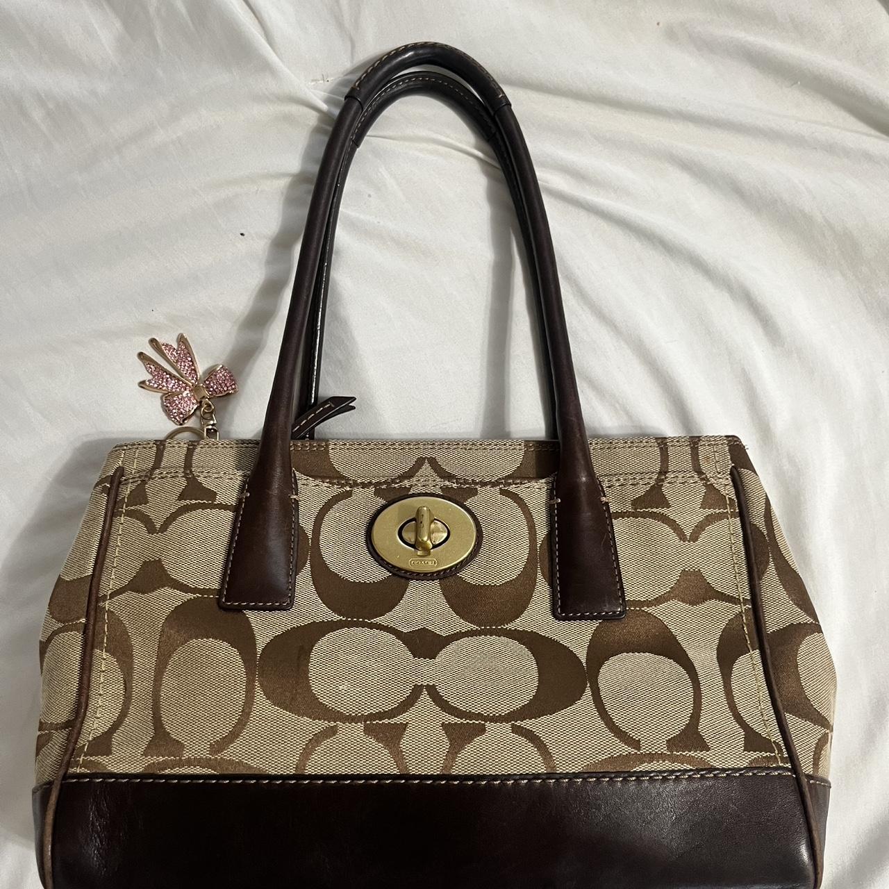 Vintage Coach Madeline E0826 Purse Signature Canvas... | Depop