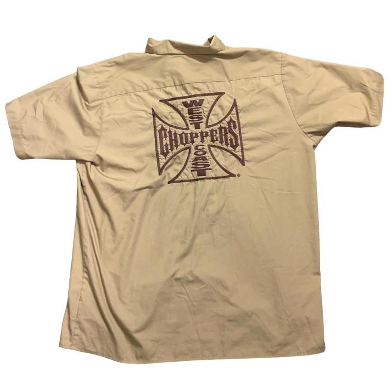 Vintage west coast choppers work shirt... - Depop