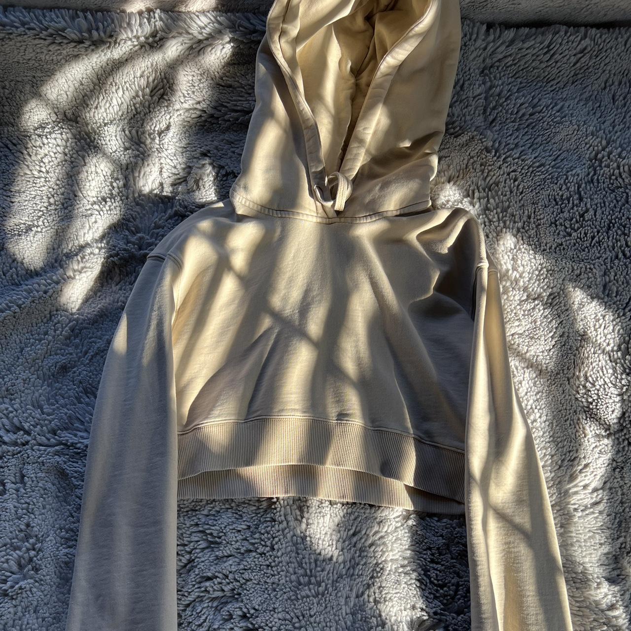 KITH cropped alexa sweatshirt (tan) size:... - Depop