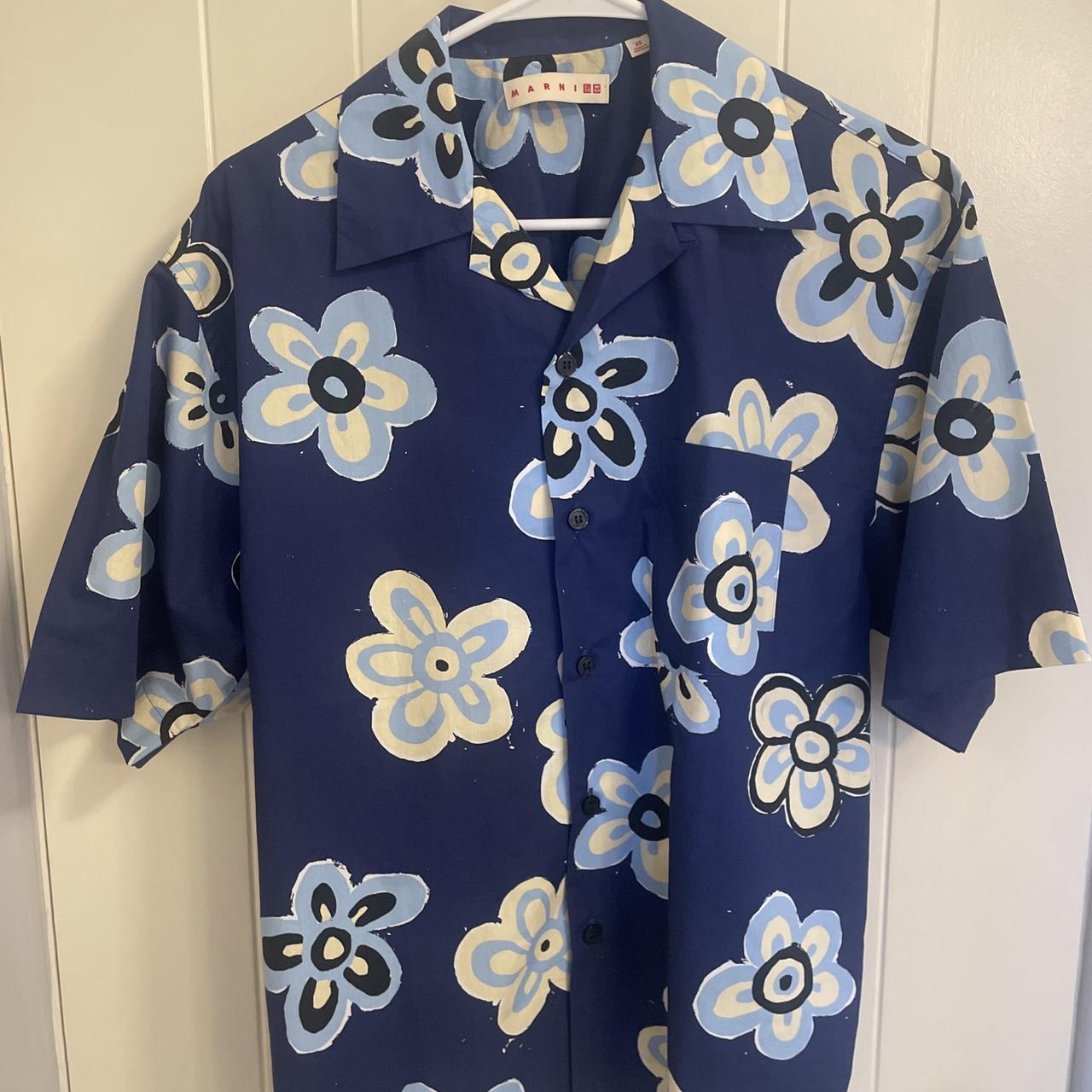 Marni x Uniqlo short sleeve camp collar button up... - Depop