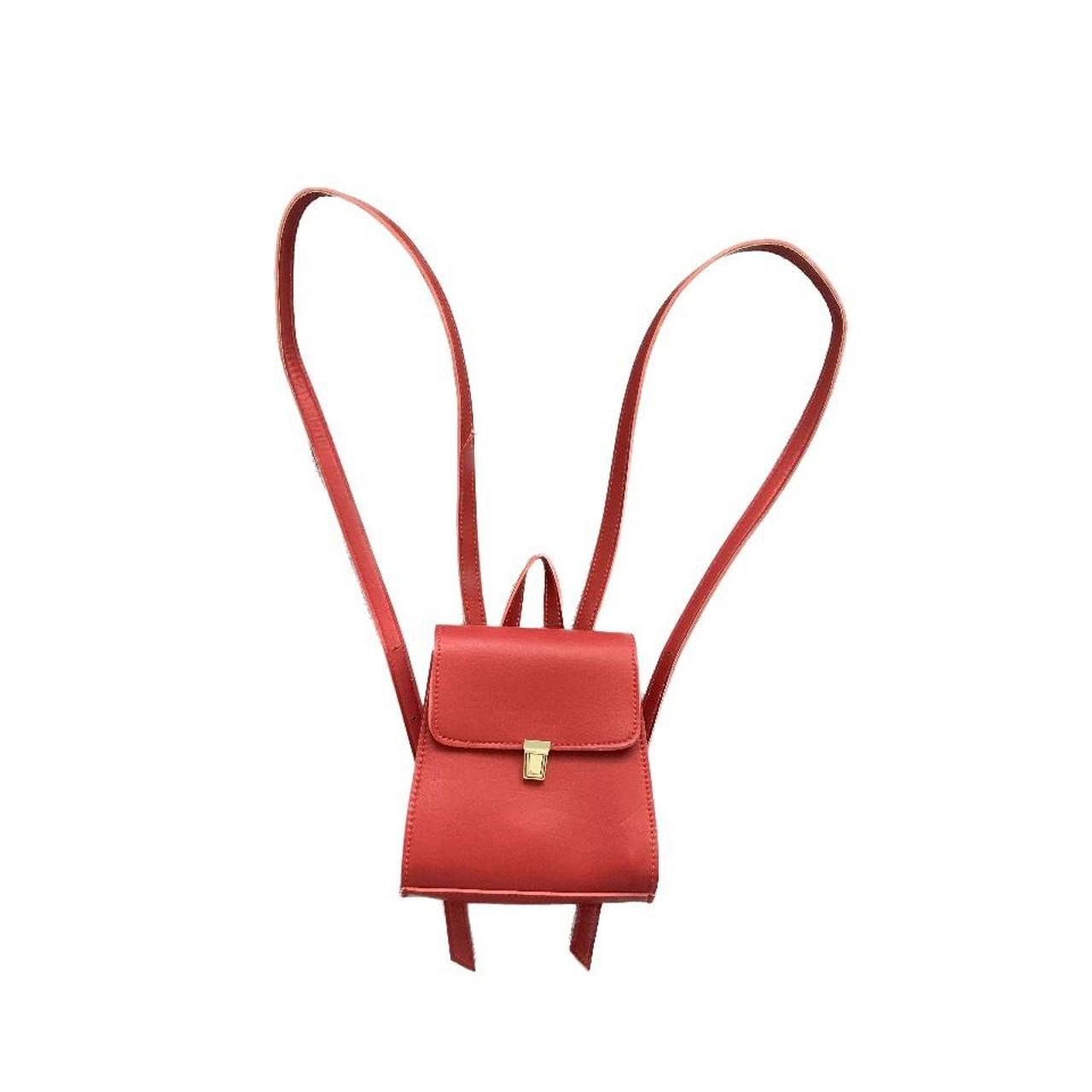 Brandy Melville Mini Red Backpack ♡ Size: 6 1/2... - Depop