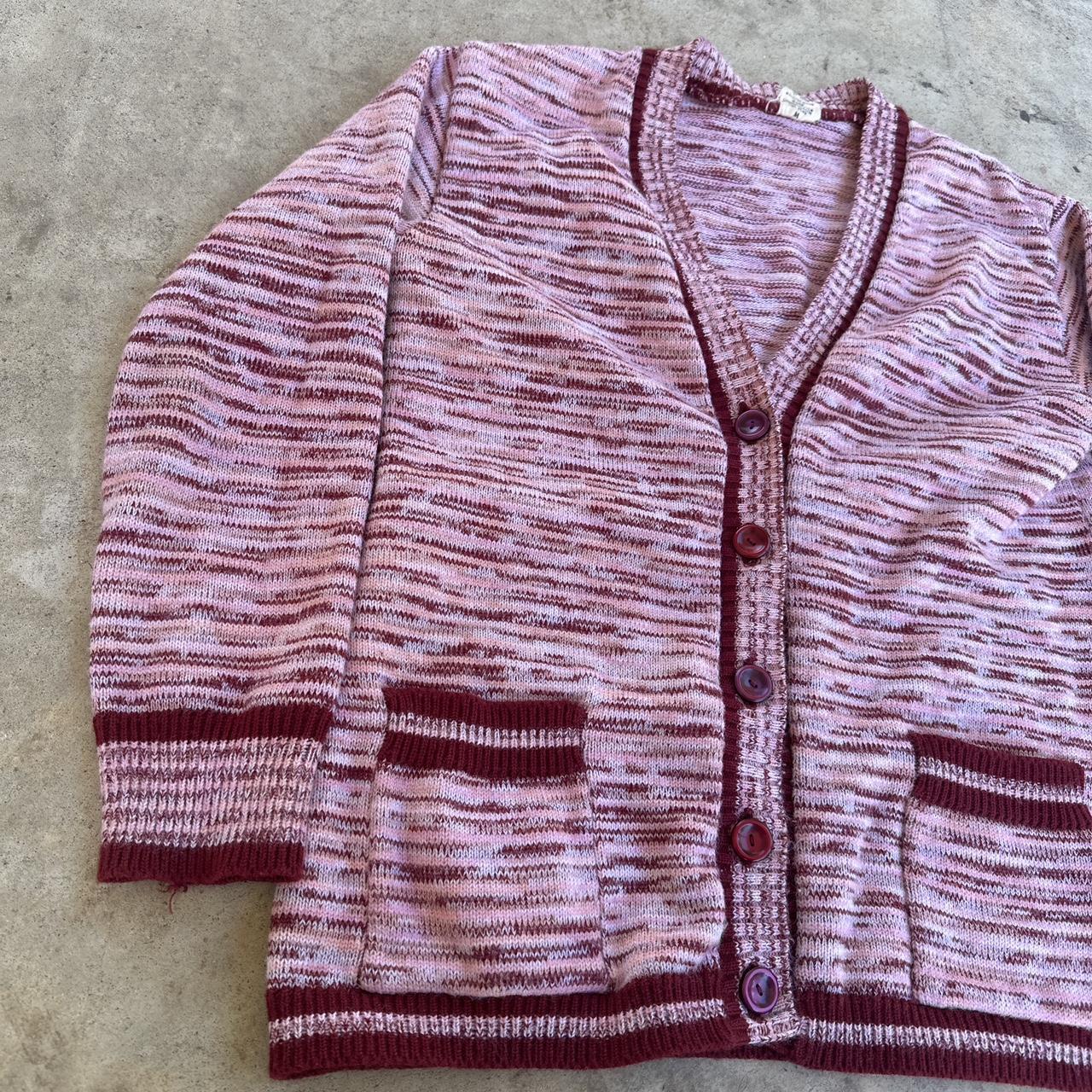 Men's Pink and Red Cardigan | Depop