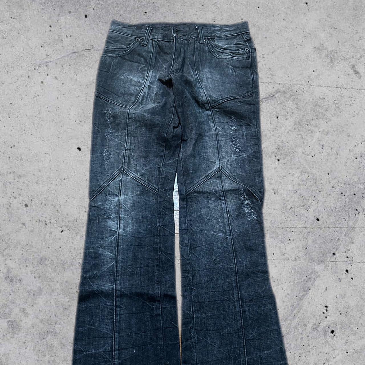 Semantics Design Bootcut Black Denim Pants Size... - Depop