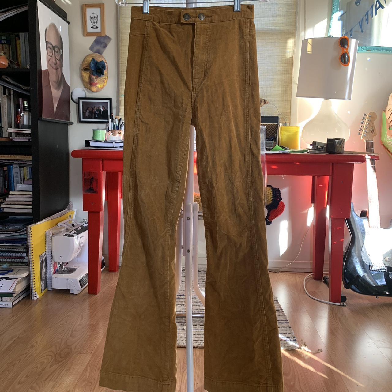 BDG High-Waist Flared Cords Size: 26 Color: Camel - Depop