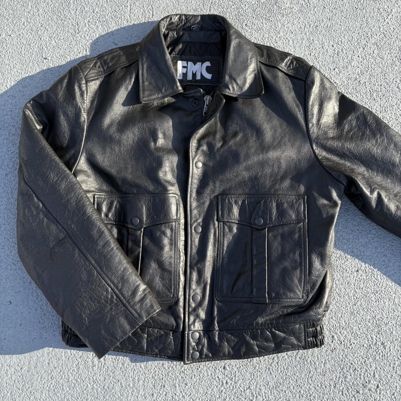 Mens Black FMC Vintage Leather Jacket In very good... | Depop