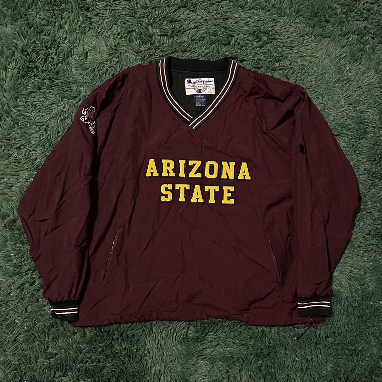 Vintage Champion ASU Windbreaker Size: XL Arizona... - Depop
