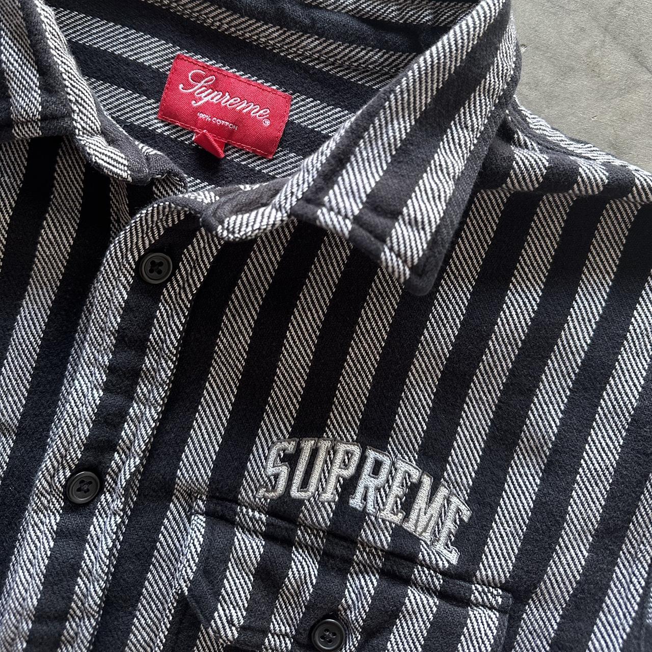 Supreme FW18 Stripe Heavyweight Longsleeve Shirt... - Depop