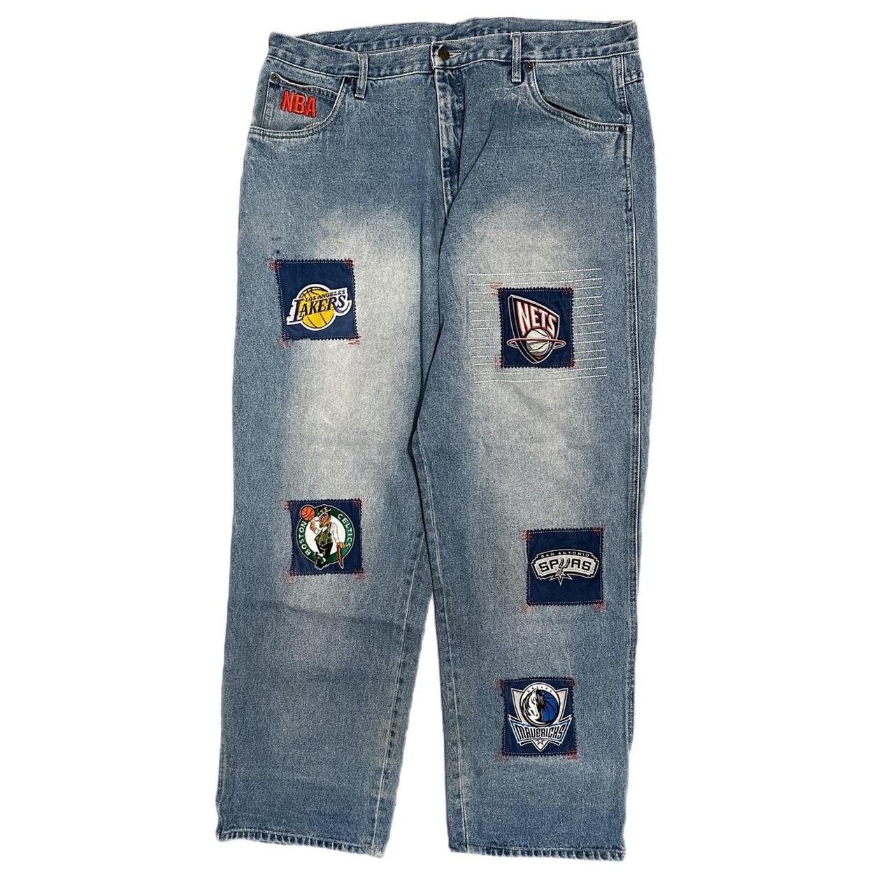 Vintage NBA x UNK Y2K Baggy Jeans Size: 40 Minor... | Depop