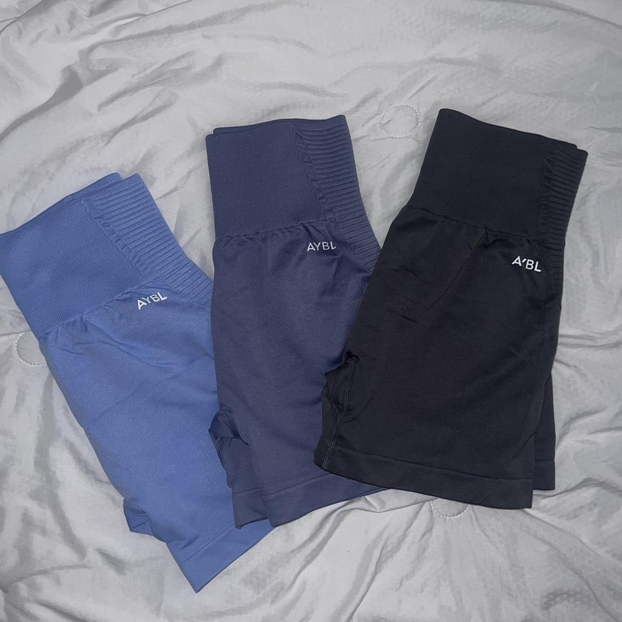 AYBL short bundle Size Medium light blue/ purple... - Depop
