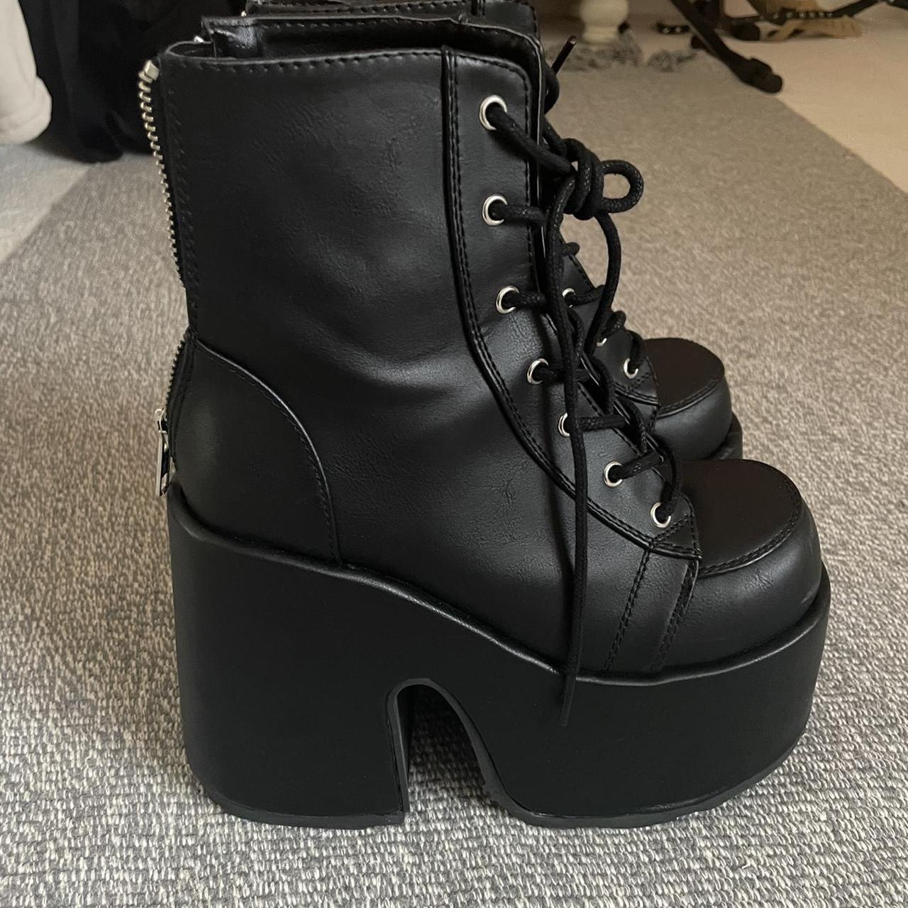 Demonia Women's Black Boots | Depop