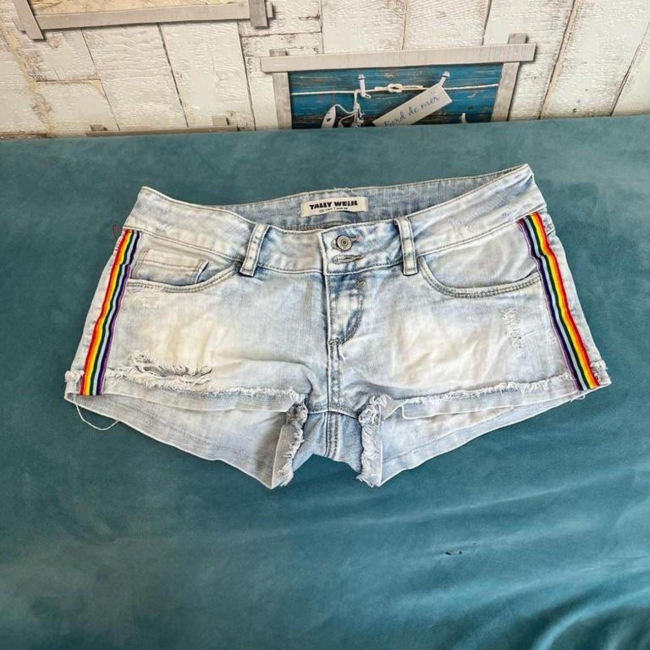 Super cute micro mini denim shorts by Swiss/... - Depop