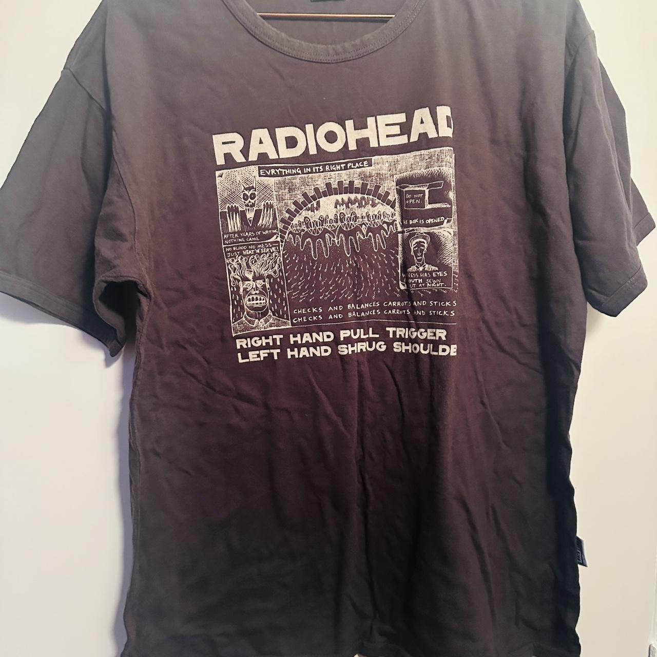 Radiohead tee official merch Dark grey Bought at a... | Depop