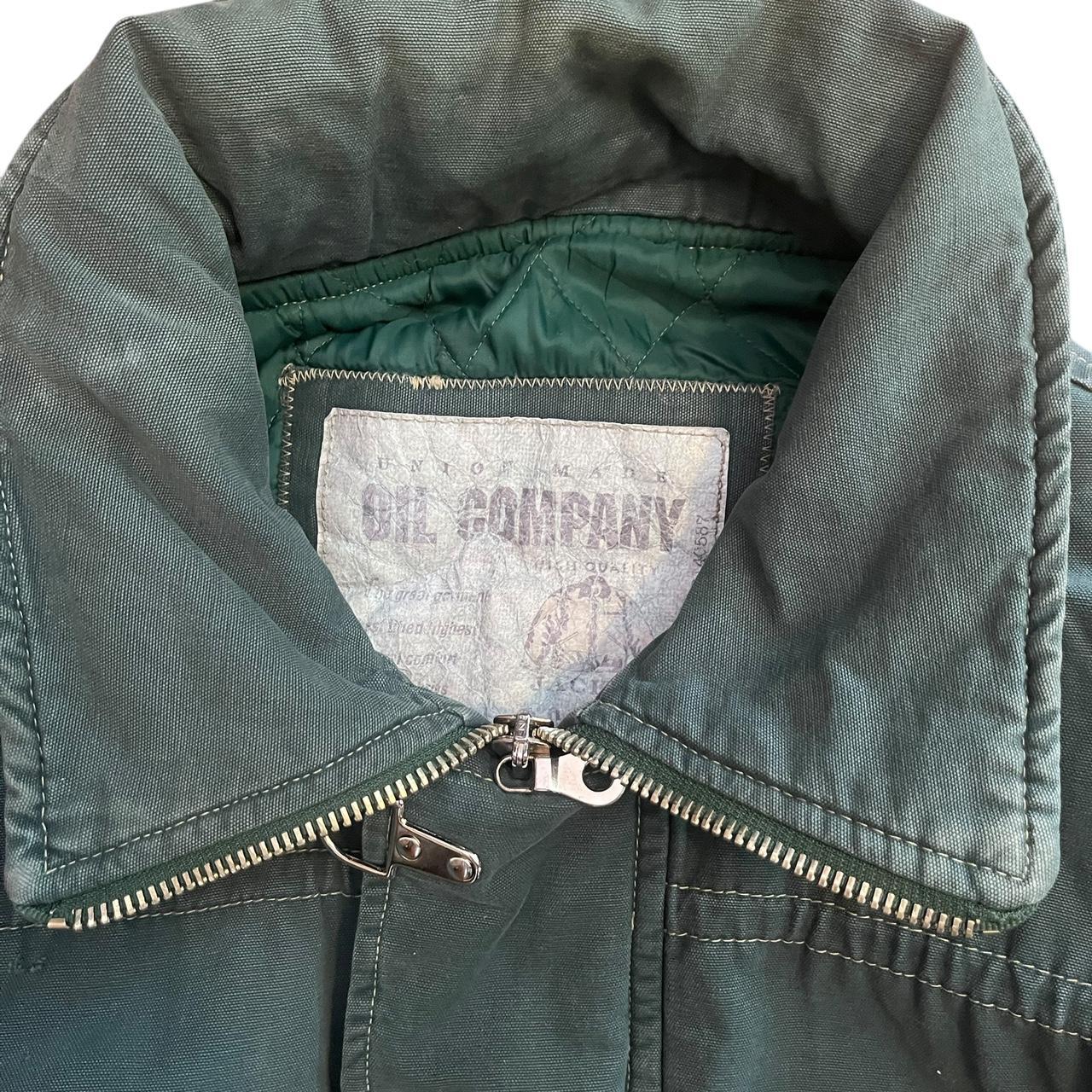 Vintage Green Fireman Jacket Unique colour Sick... | Depop