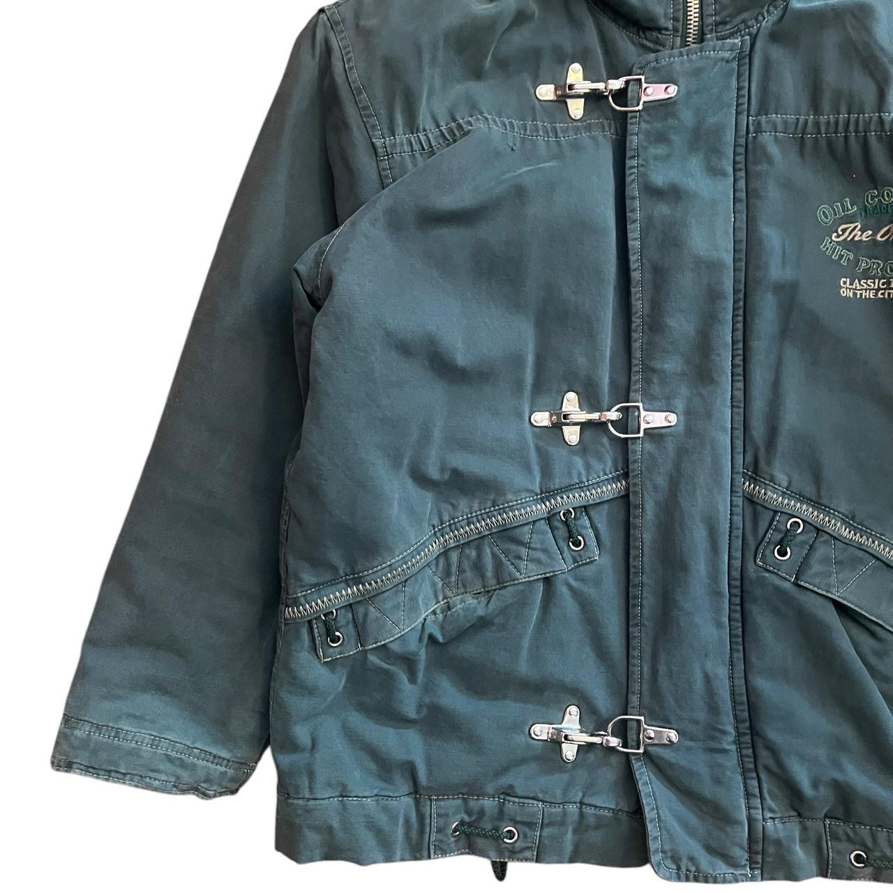 Vintage Green Fireman Jacket Unique colour Sick... | Depop