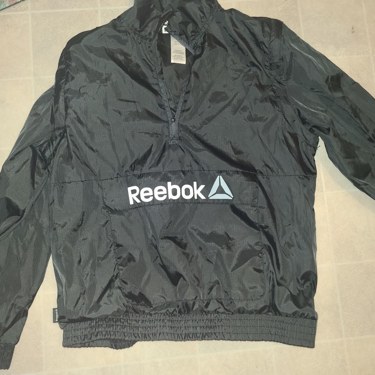 reebok kids rain pullover size 8 sleeves can come off - Depop