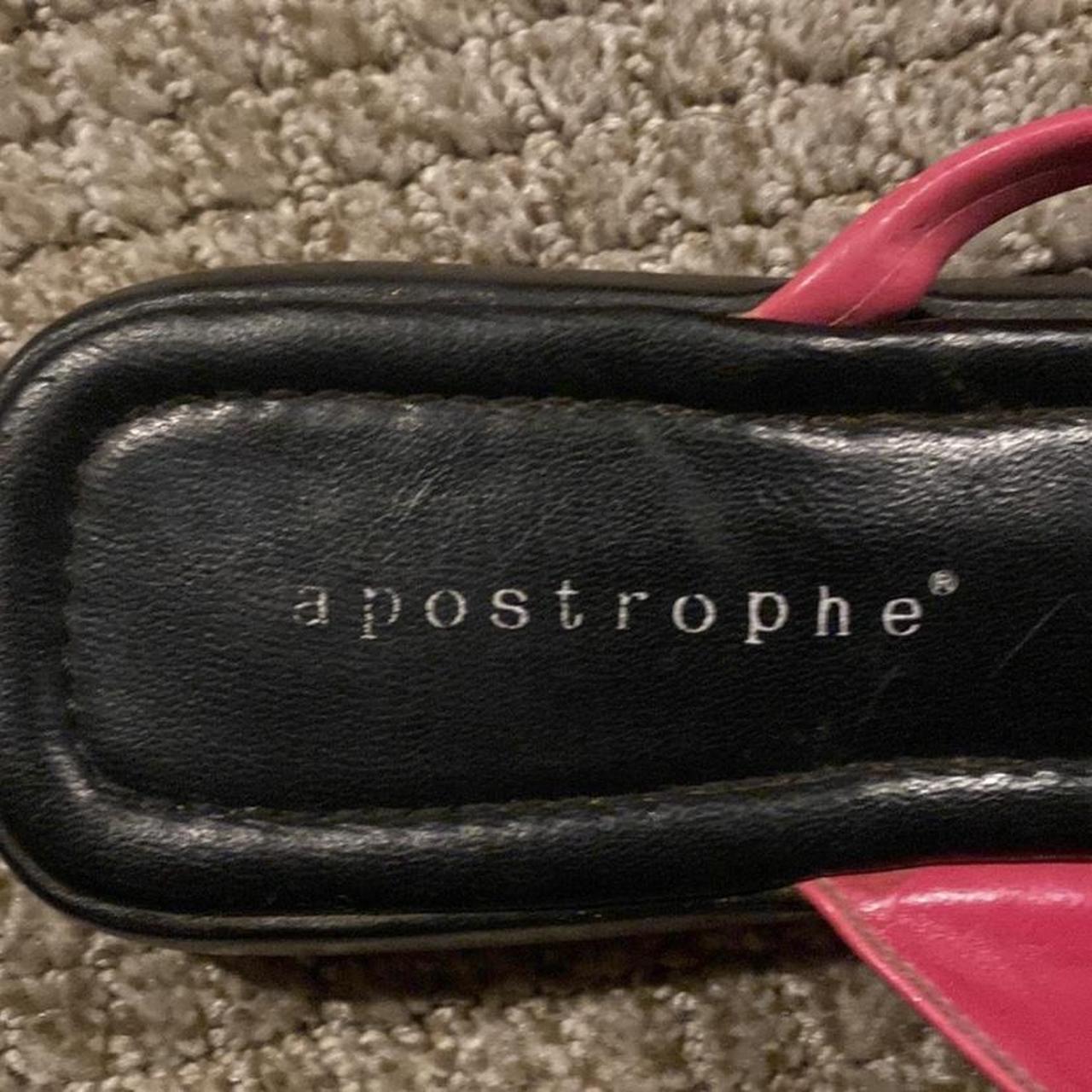 Apostrophe Black/Pink Sandals with Flower Charm Slip... - Depop