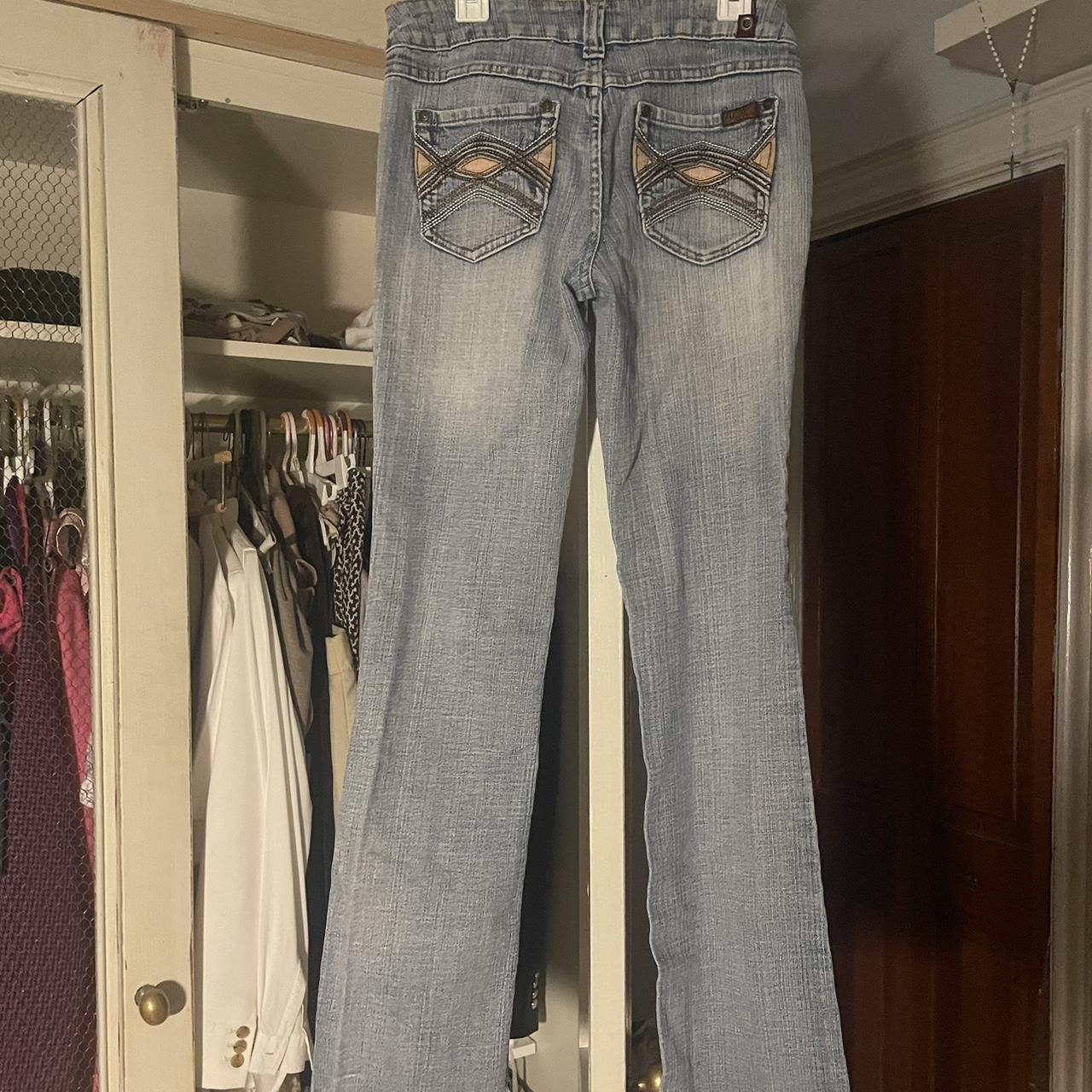 Super low rise light wash jeans Worn a few times... - Depop
