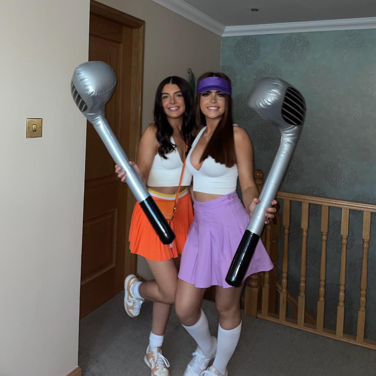 Pub golf Orange skirt Orange headless cap - Depop