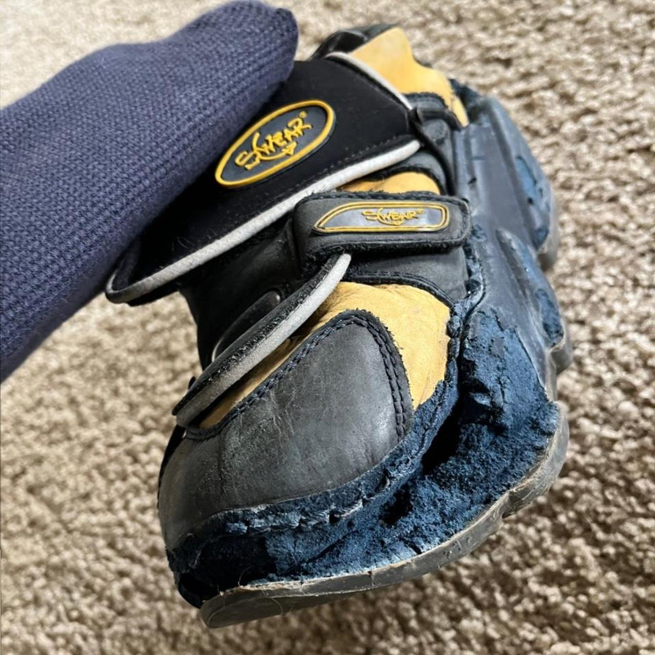 Swear London Men's Yellow and Black Trainers | Depop