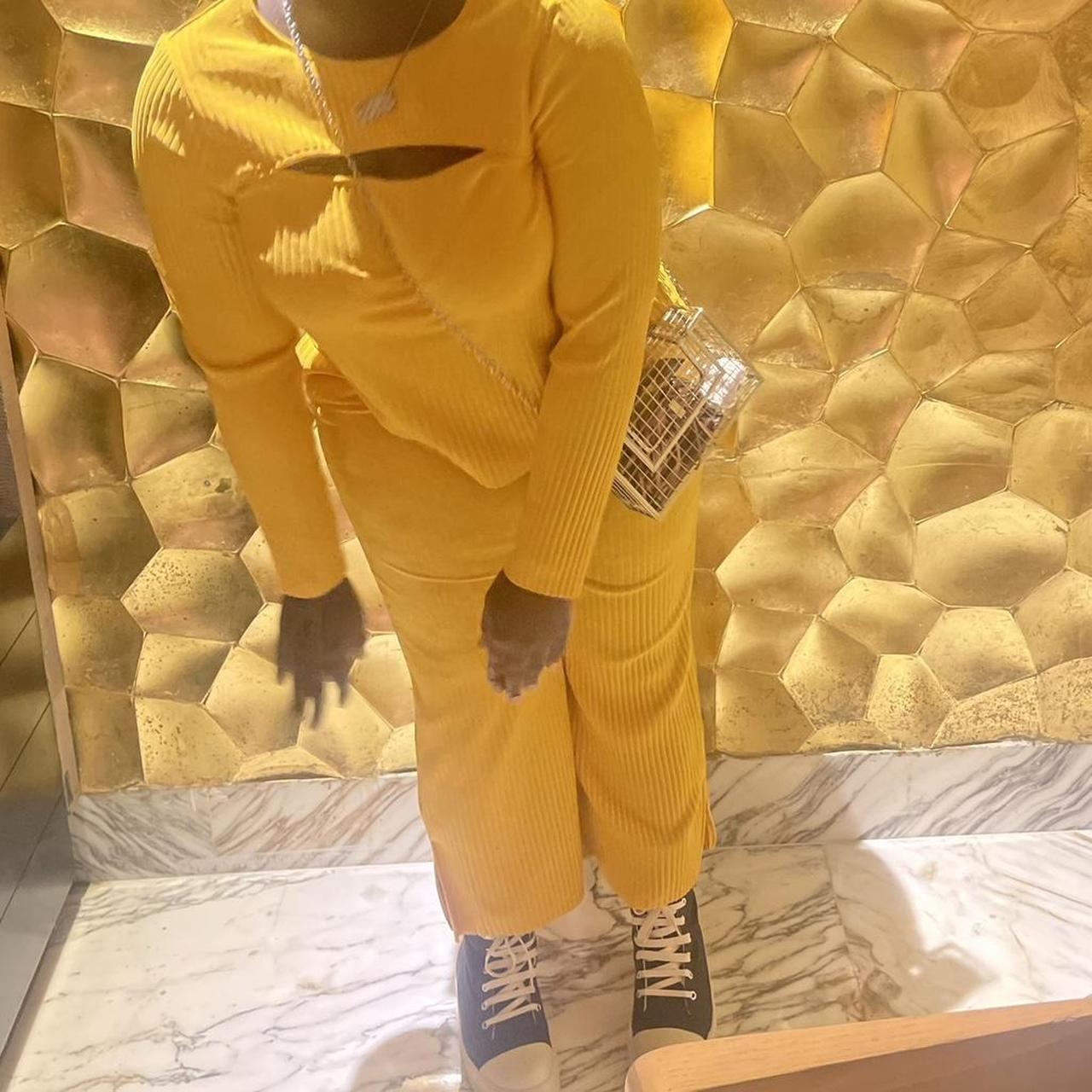 Yellow two piece set Worn once willing to take... - Depop