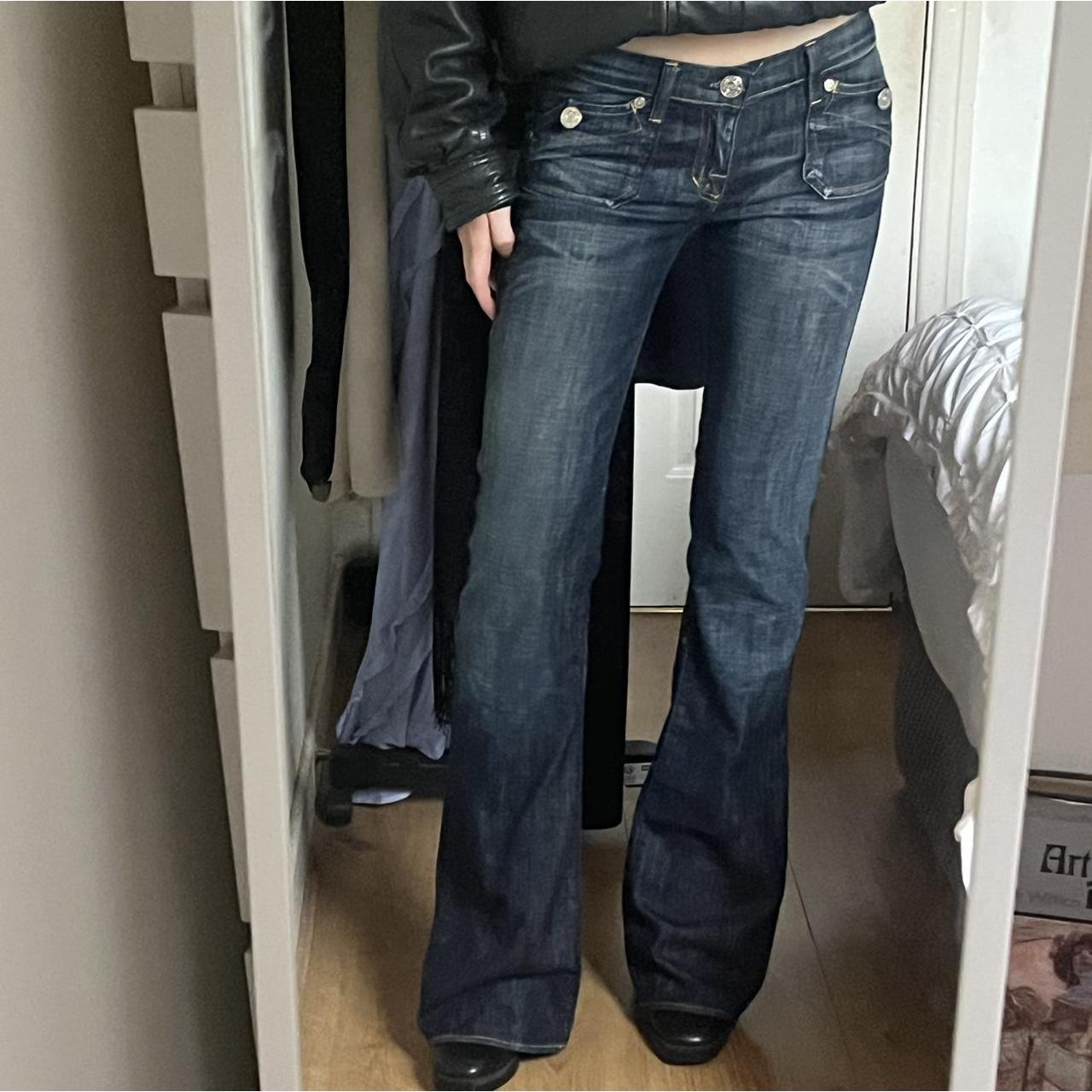 vintage 90’s bootcut flare denim jeans 🤎 size 27... - Depop