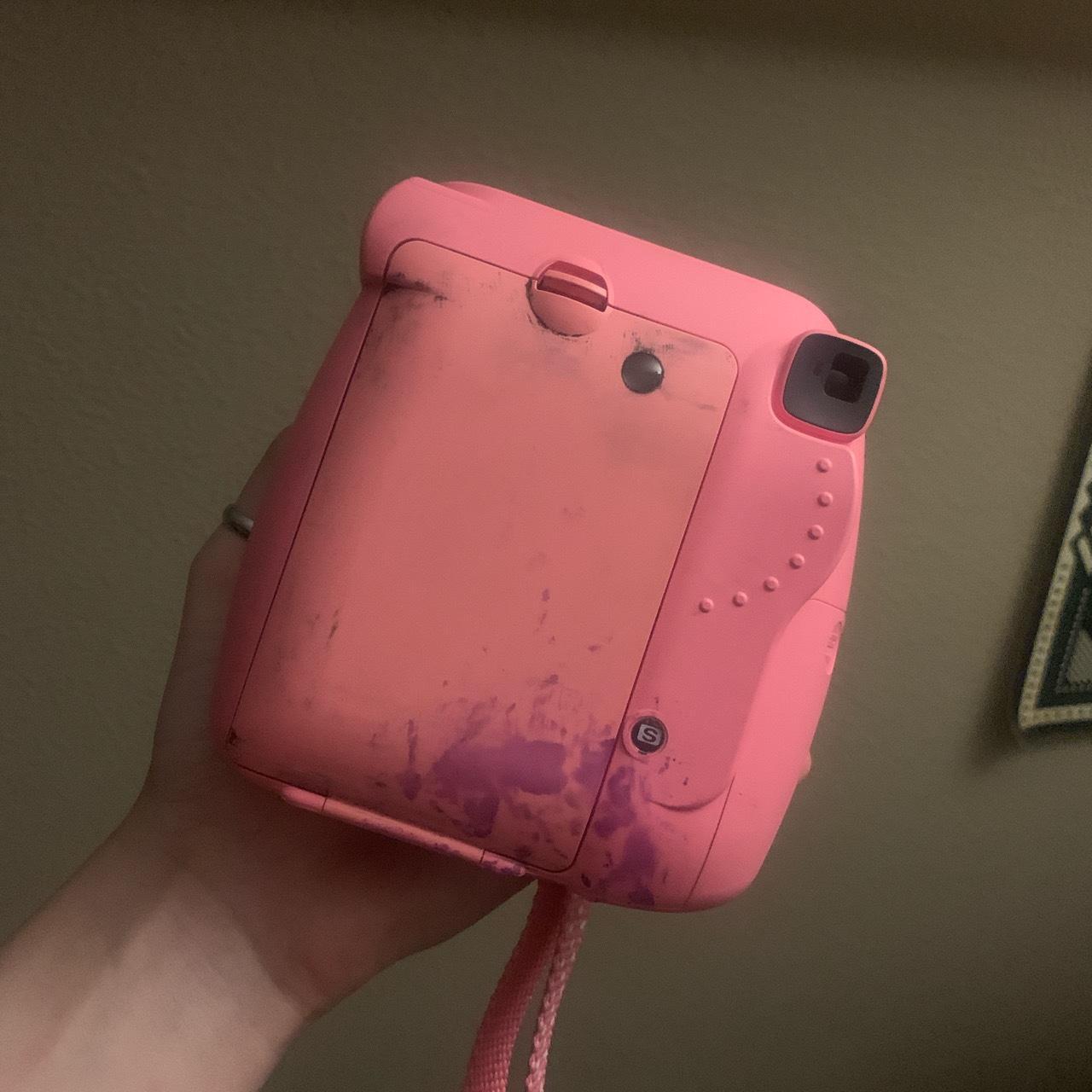 Pink Polaroid camera Purple stain on back but it... - Depop
