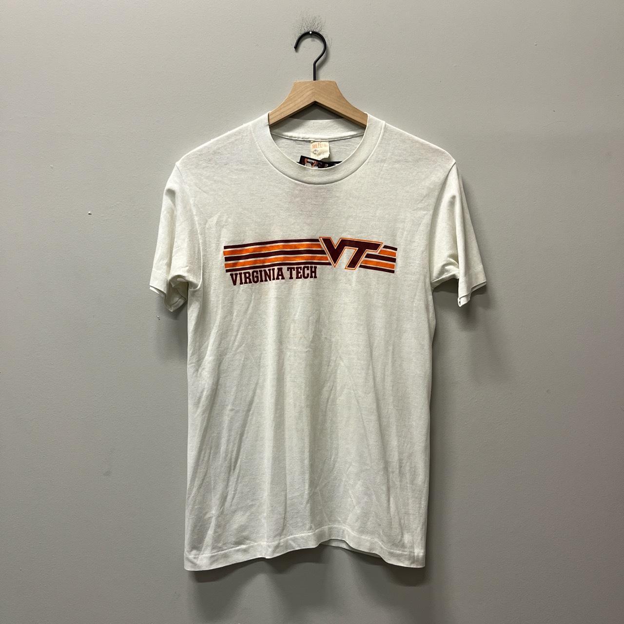 70s Virginia Tech t-shirt Single stitch 18W x 27L - Depop