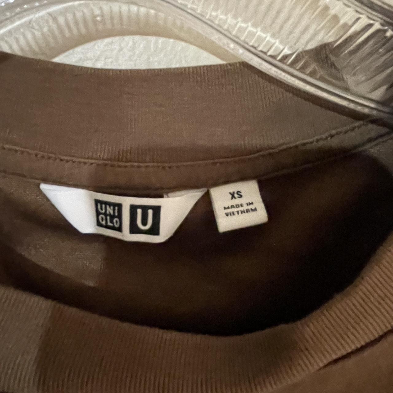 ICONIC BROWN UNIQLO BOXY AIRISM TEE • Great... - Depop