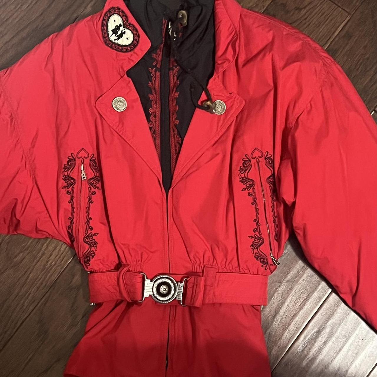Vintage Bogner Ski Jacket Embroidered Belted size 10... - Depop