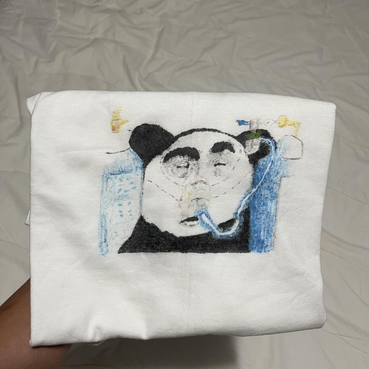 Chinese panda wearing oxygen mask wojak Handrawn w... | Depop