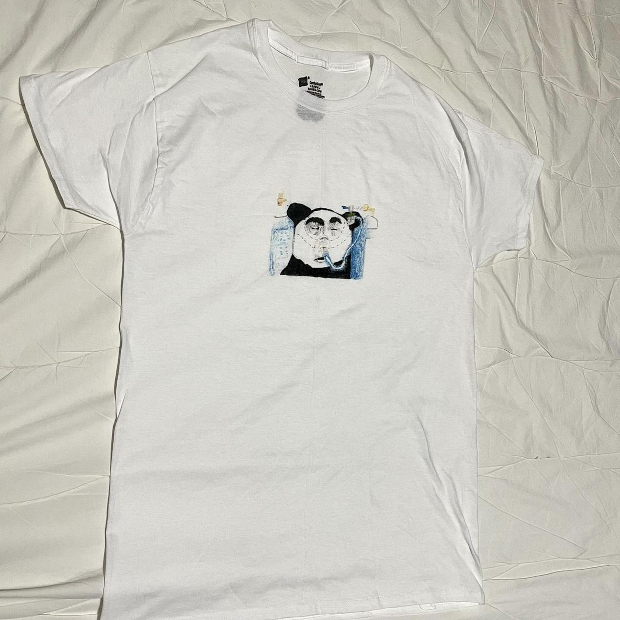 Chinese panda wearing oxygen mask wojak Handrawn w... | Depop