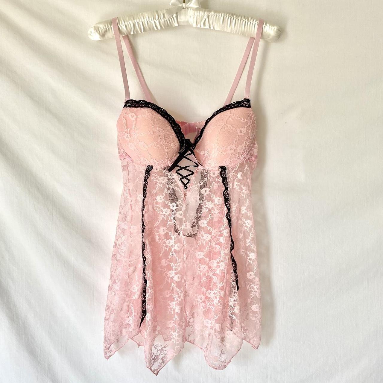 Native Intimates light pink sheer lace milkmaid... - Depop