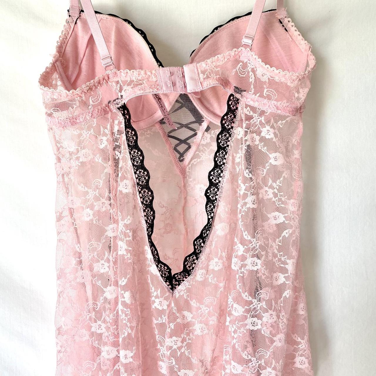 Native Intimates light pink sheer lace milkmaid... - Depop