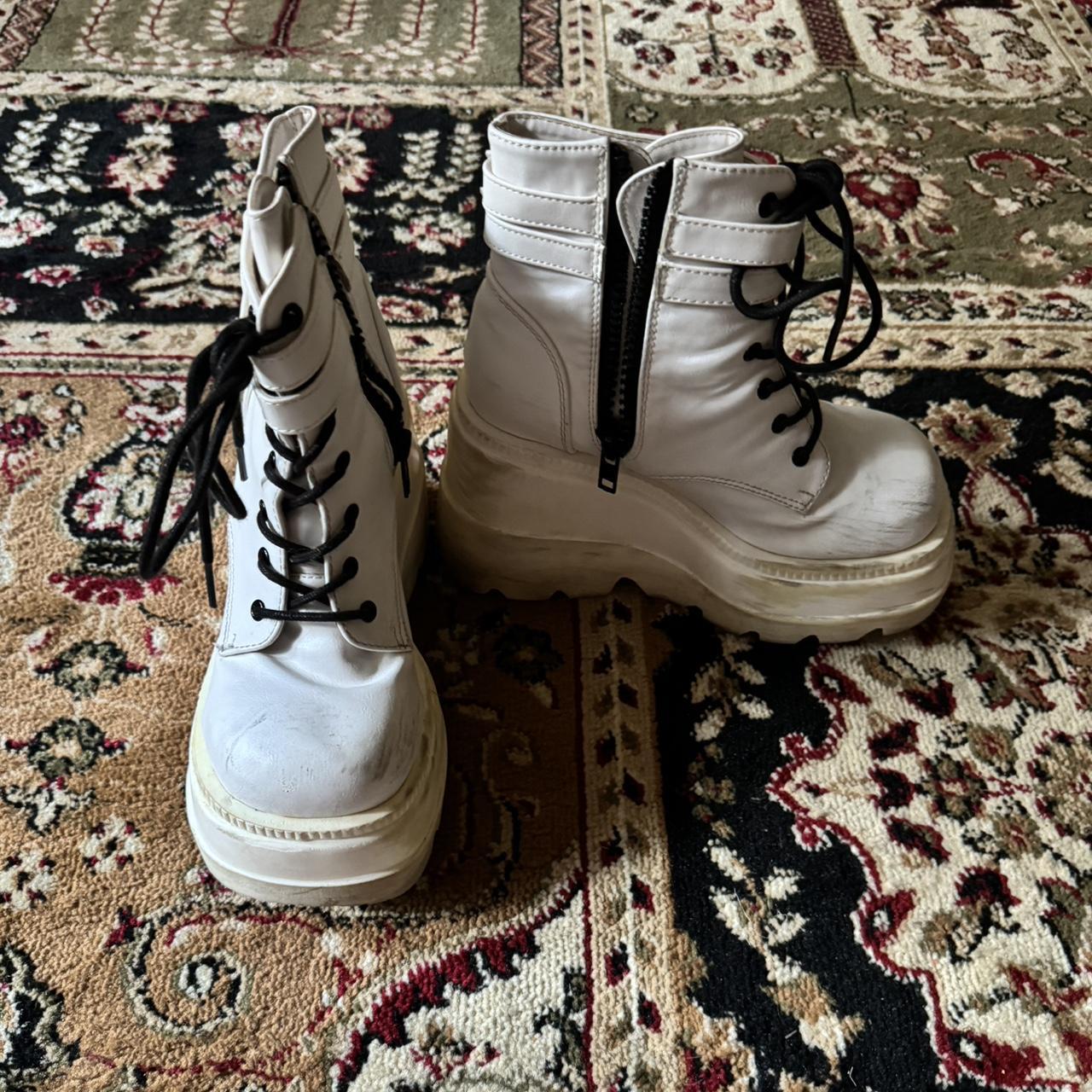 demonia white shaker-52’s repop! size 7 lightly... - Depop