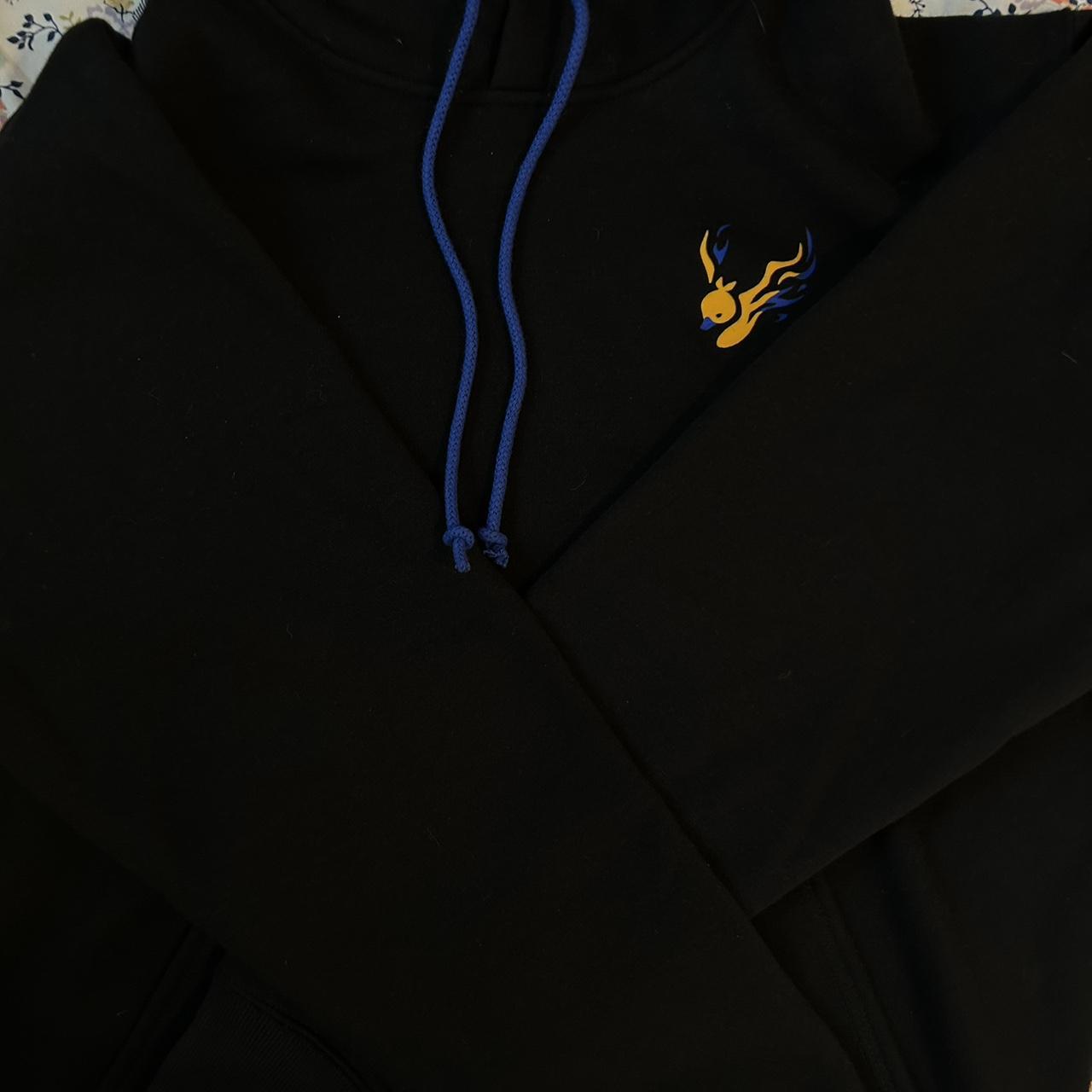 SIGNED QUACKITY HOODIE PLANET DUCK BLUE LITERALLY... - Depop