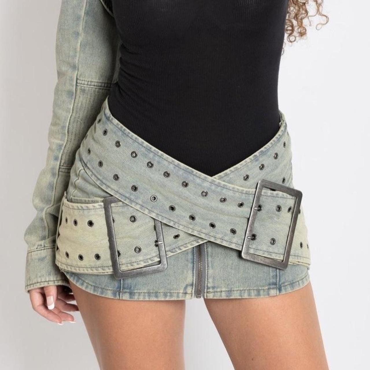 Jaded London Denim Assassin Micro Mini Skirt - Size... - Depop