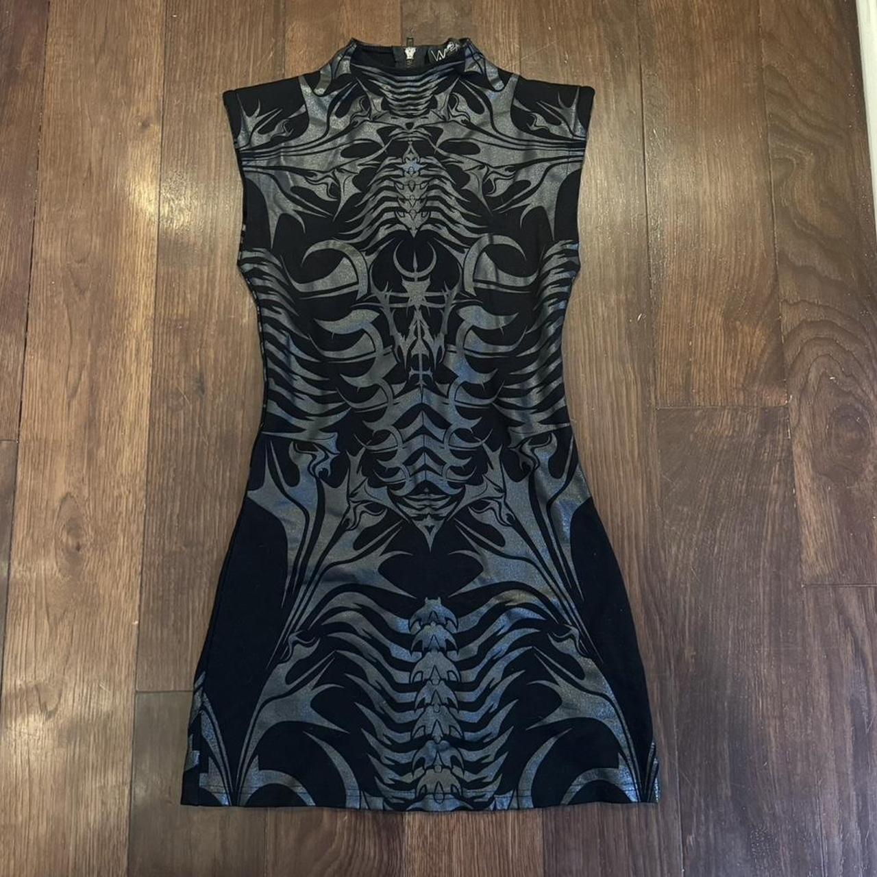 Dollskill widow bodycon skeleton dress size small - Depop