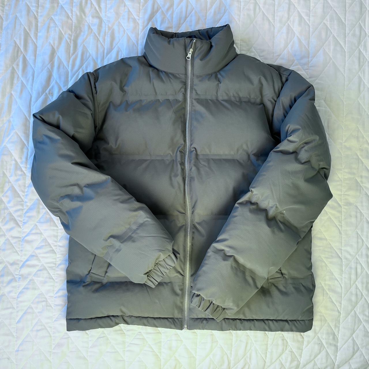 hallenstein brothers grey puffer jacket size m... - Depop