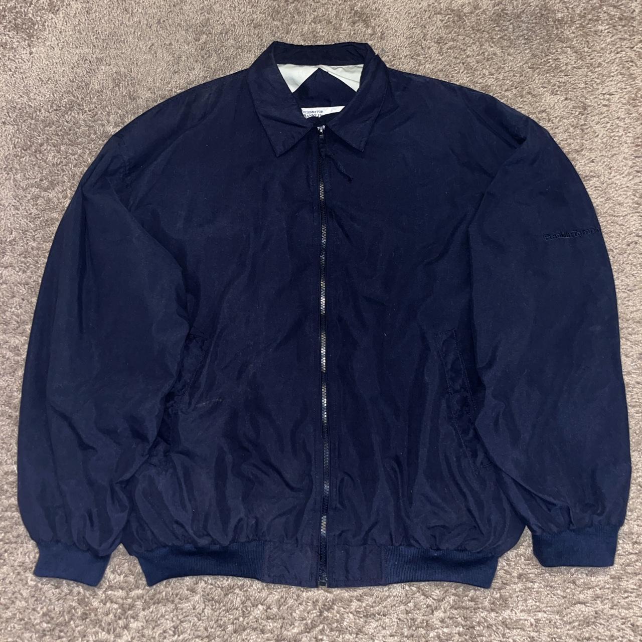 XL Nylon windbreaker collared jacket - Depop