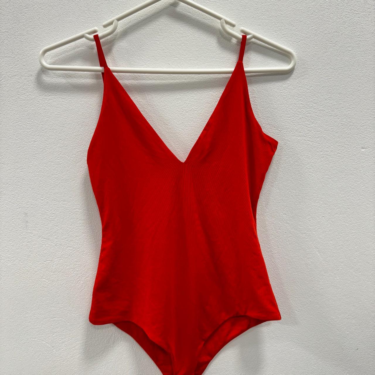 Red body suit. Super soft & stretchy. Fits a size 8/10. - Depop